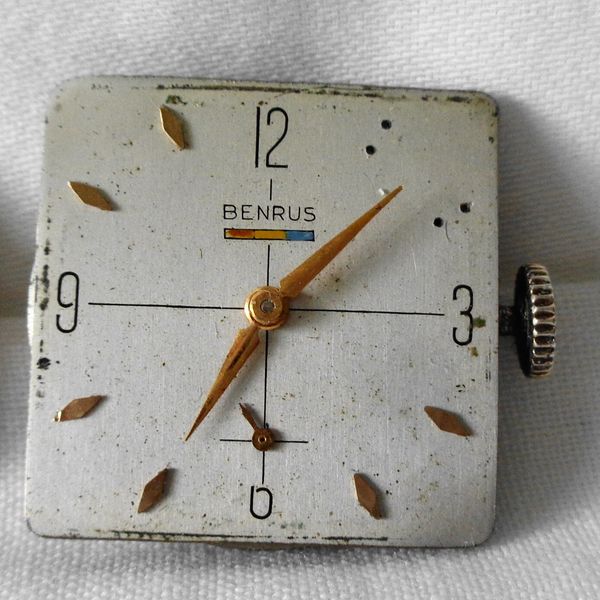 (6) Vintage Men's Wristwatch Movements Benrus Bulova (2) Gruen Hamilton ...