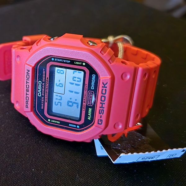 Casio G-Shock Digital 5600 Series Digital Dial Red Men's Watch DW5600EP ...