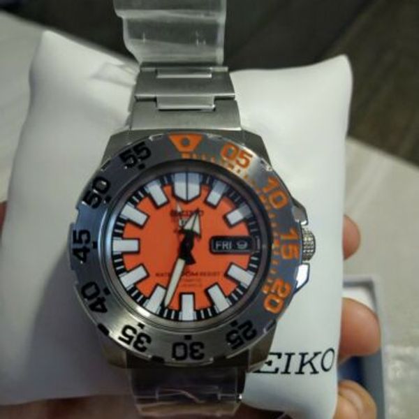 Seiko 5 Baby Orange Monster SNZF49 | WatchCharts Marketplace