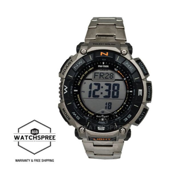 Casio Pro Trek Tough Solar Duplex LCD Titanium Band Watch PRG340T-7D ...