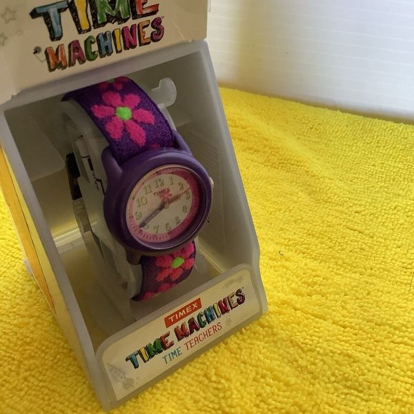 New Working kids Timex Time Machines Floating Flower Wristwatch. T ...