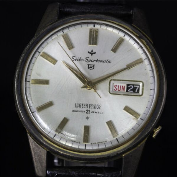 VINTAGE 1960's Seiko Sportsmatic 5 Diashock 21 Jewels Gold Men's Wrist Watch | WatchCharts ...