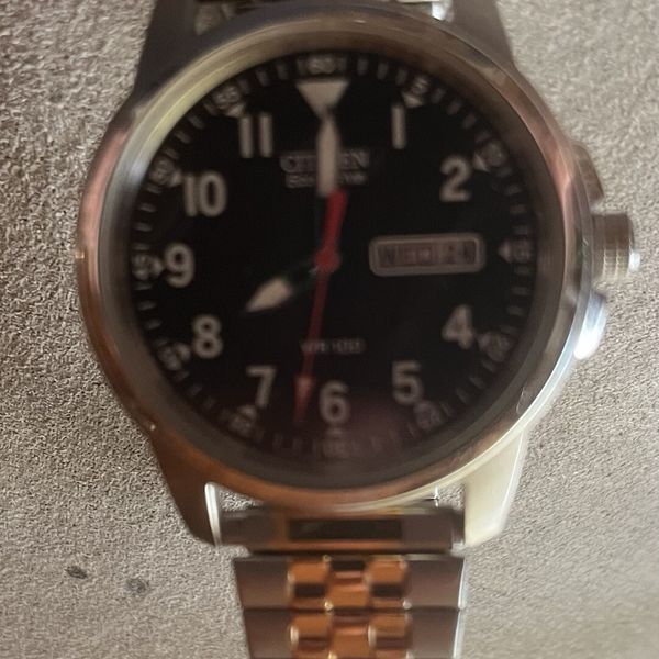 Menâ s Citizen E101 Eco-Drive Day Date Field Watch WR 100 Hadley-Roma ...