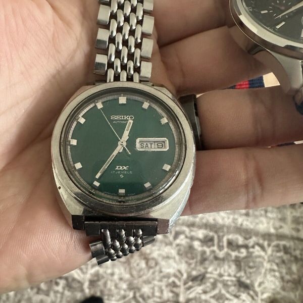 Seiko DX 17 jewels Automatic Ref.6106-8207 Green Dial | WatchCharts ...