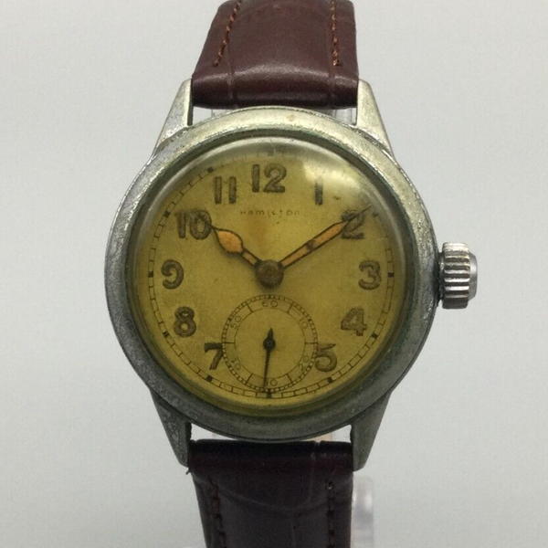 Vintage WWII Hamilton US Military Watch H1 BROKEN FOR PARTS OR REPAIR ...