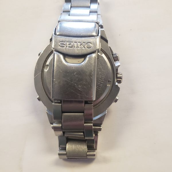 SEIKO 7T92-0CA0 SND409 Chronograph Analog Quartz Yellow Navy Watch Move ...