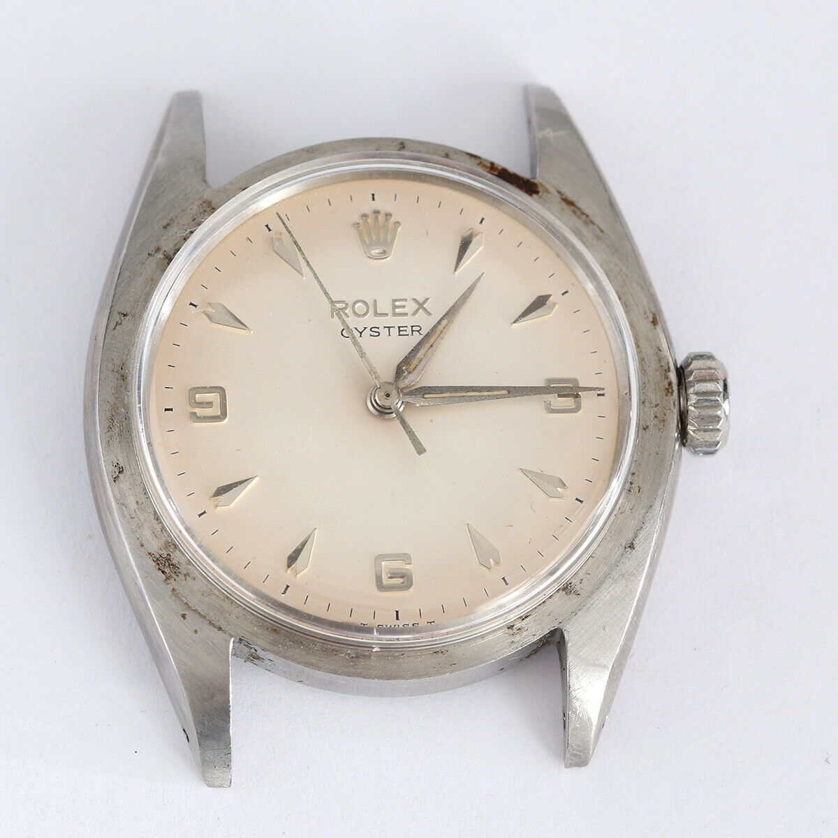 Rolex Oyster Precision Steel head Ref. 6426 Beautiful Arrowhead Dial ...