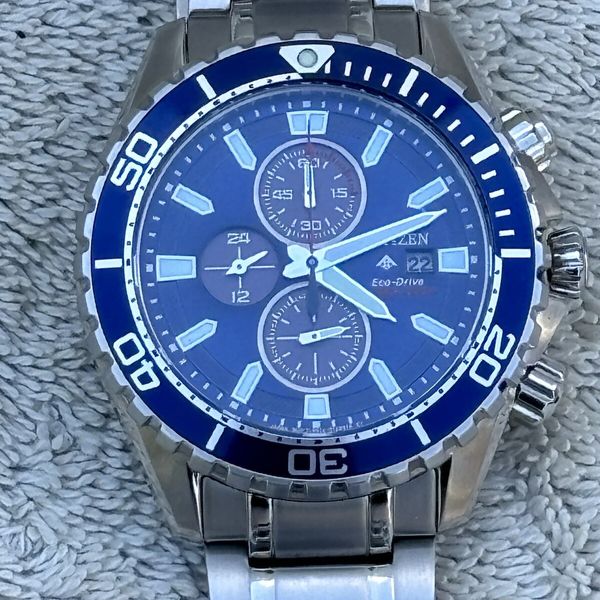 Citizen Mens Watch Eco-Drive Promaster Blue Dial Stainless Steel ...