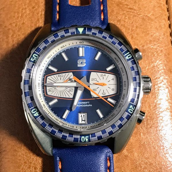 [$325 USD] [WA-US] Straton Syncro with Seiko Meca-Quartz movement in blue. $325 shipped to CONUS ...