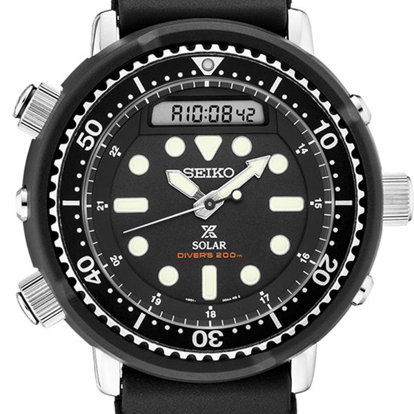 Seiko Men Hybrid Prospex Solar Arnie 200m Ana-Digi Solar Diver Watch ...