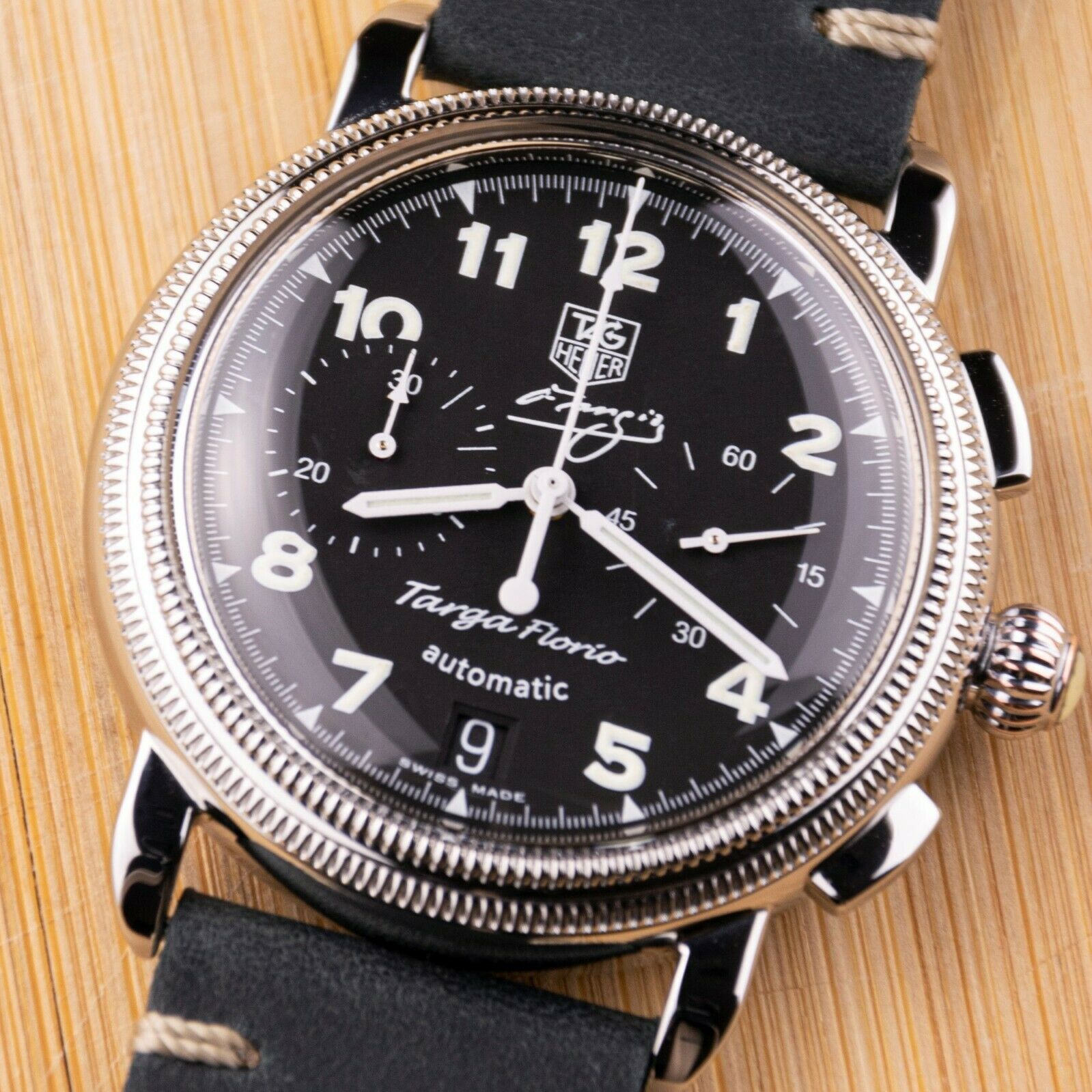 TAG HEUER - TARGA FLORIO - FANGIO - VINTAGE AUTOMATIC CHRONOGRAPH ...