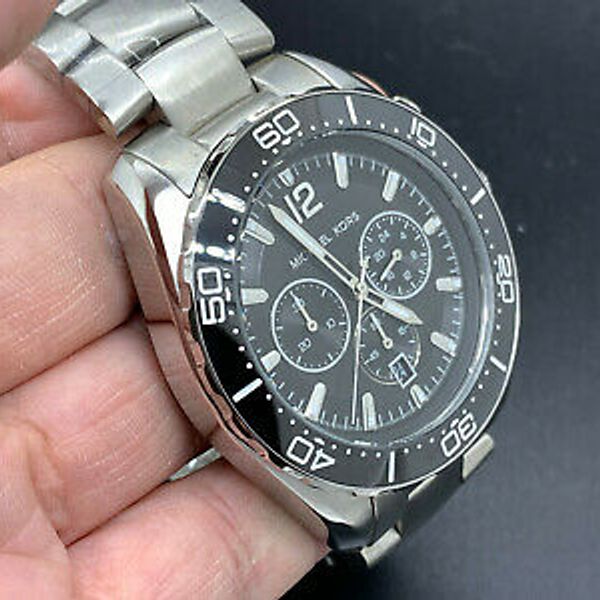 MICHAEL KORS MK-8423 CHRONOGRAPH 24 HOURS DUAL TIME DATE QUARTZ MEN'S ...