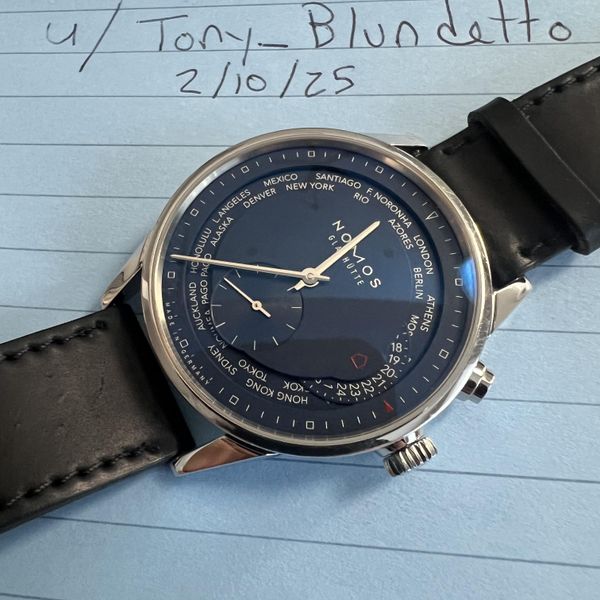[WTS] NOMOS Zurich World Time Midnight Blue $3300 | WatchCharts Marketplace