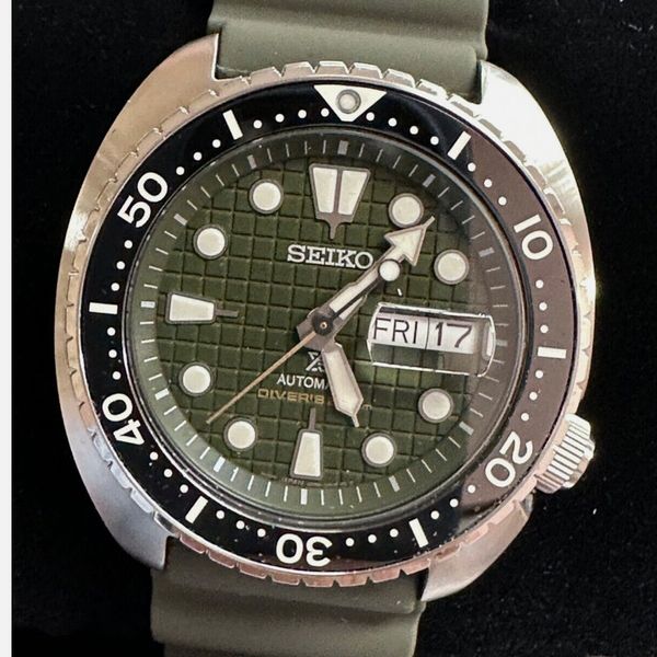 Seiko SRPE05 King Turtle Diver Prospex Automatic Watch Green Dial Tags ...