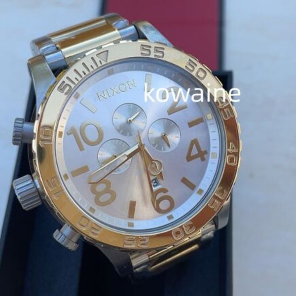 Nixon 51-30 Chrono - Silver/Gold A1389-1921-00 Chronograph Men's Watch ...