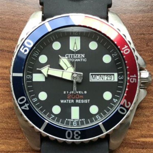 Citizen Promaster NY2300 Pepsi Midsize Automatic Submariner Men's Diver ...