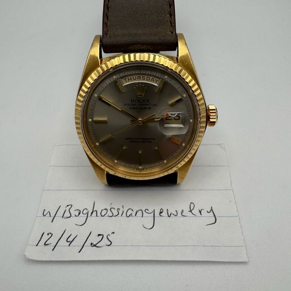 [WTS] Rolex Day-Date 36 18K Yellow Gold Head Very Rare Dark Grey Dial ...
