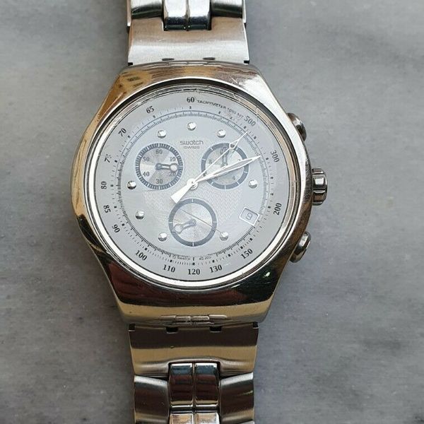 2005s Swatch Irony Swiss Made Chrono WEALTHY STAR (YOS401G) 4 Jewels ...