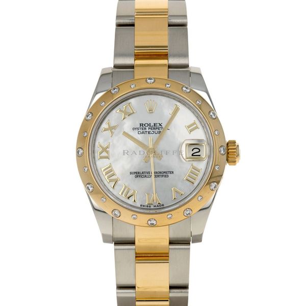 FS- Rolex 178343 Random Midsize Datejust Mother of Pearl Roman Diamond ...