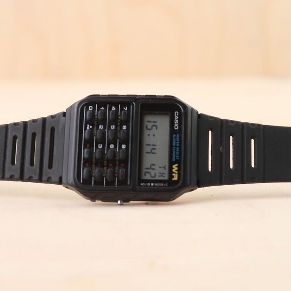 Casio Men's Vintage CA53W-1 Calculator Watch Black | WatchCharts ...
