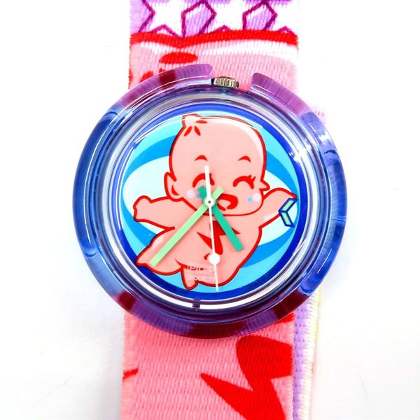 NEW Swatch POP Watch SUPERBABY PMI100 with Case & Papers 1997 NOS ...