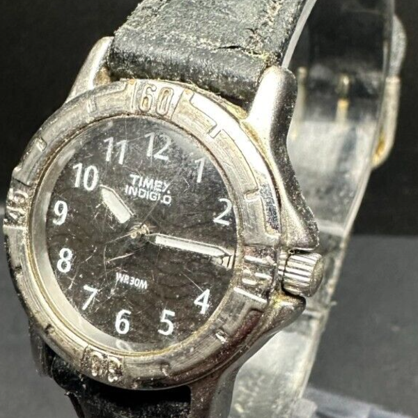 Vintage Timex Analog Indiglo Watch WR30M - Untested - May Need Battery ...