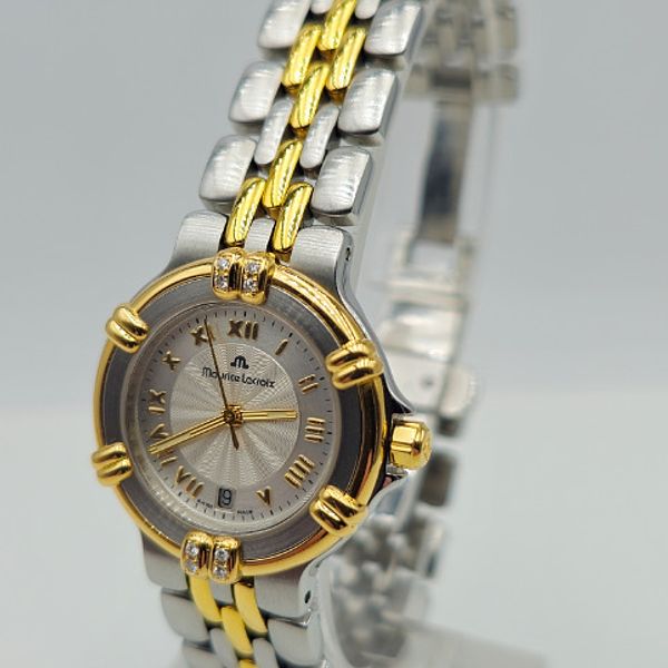 Maurice Lacroix "Calypso" Ladies Watch Stainless Steel/Gold Quartz ...