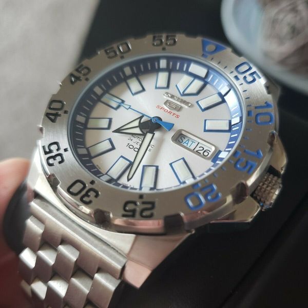 SEIKO 5 Sports SRP481K1 "Baby Ice Monster" Automatic Watch ...