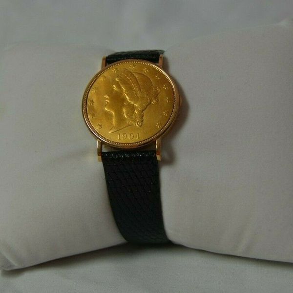 Vintage Piaget 18k 1904 Gold Coin Flip Up Men's Watch | WatchCharts ...