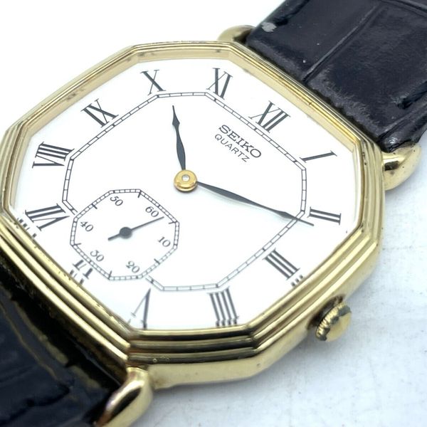 Vintage SEIKO Cheerio Quartz Men's Watch Leather Strap New Battery 2628 ...