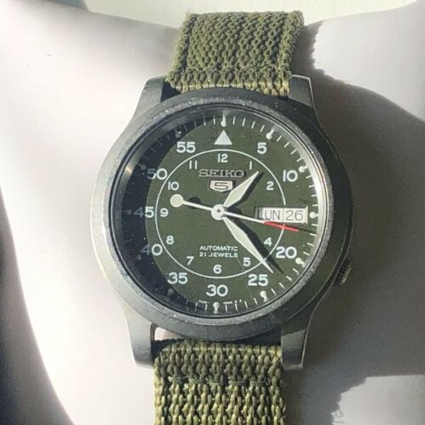 Seiko Men's SNK805K2 SNK805 Automatic Stainless Steel Watch Green ...