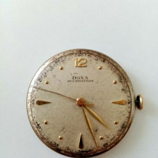 Doxa anti magnetique dial + movement running man machine motion ...
