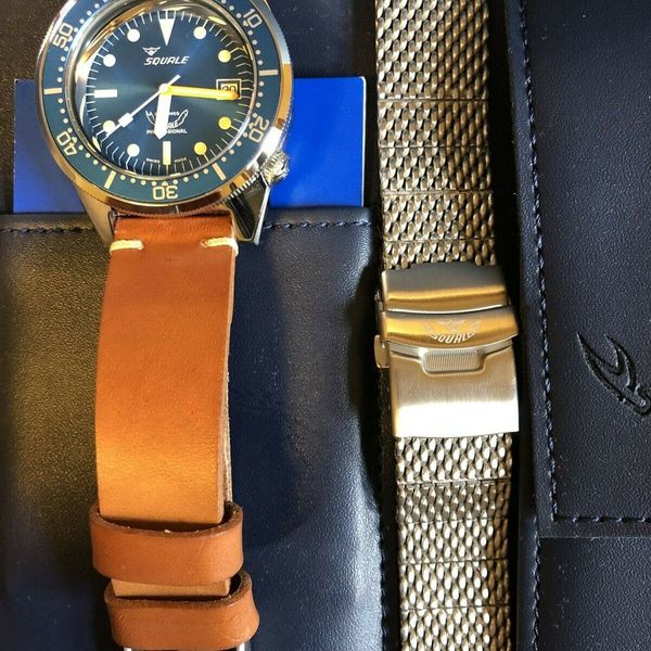 SQUALE 500 METER PROFESSIONAL SWISS AUTOMATIC DIVE WATCH 1521-026-BLR ...