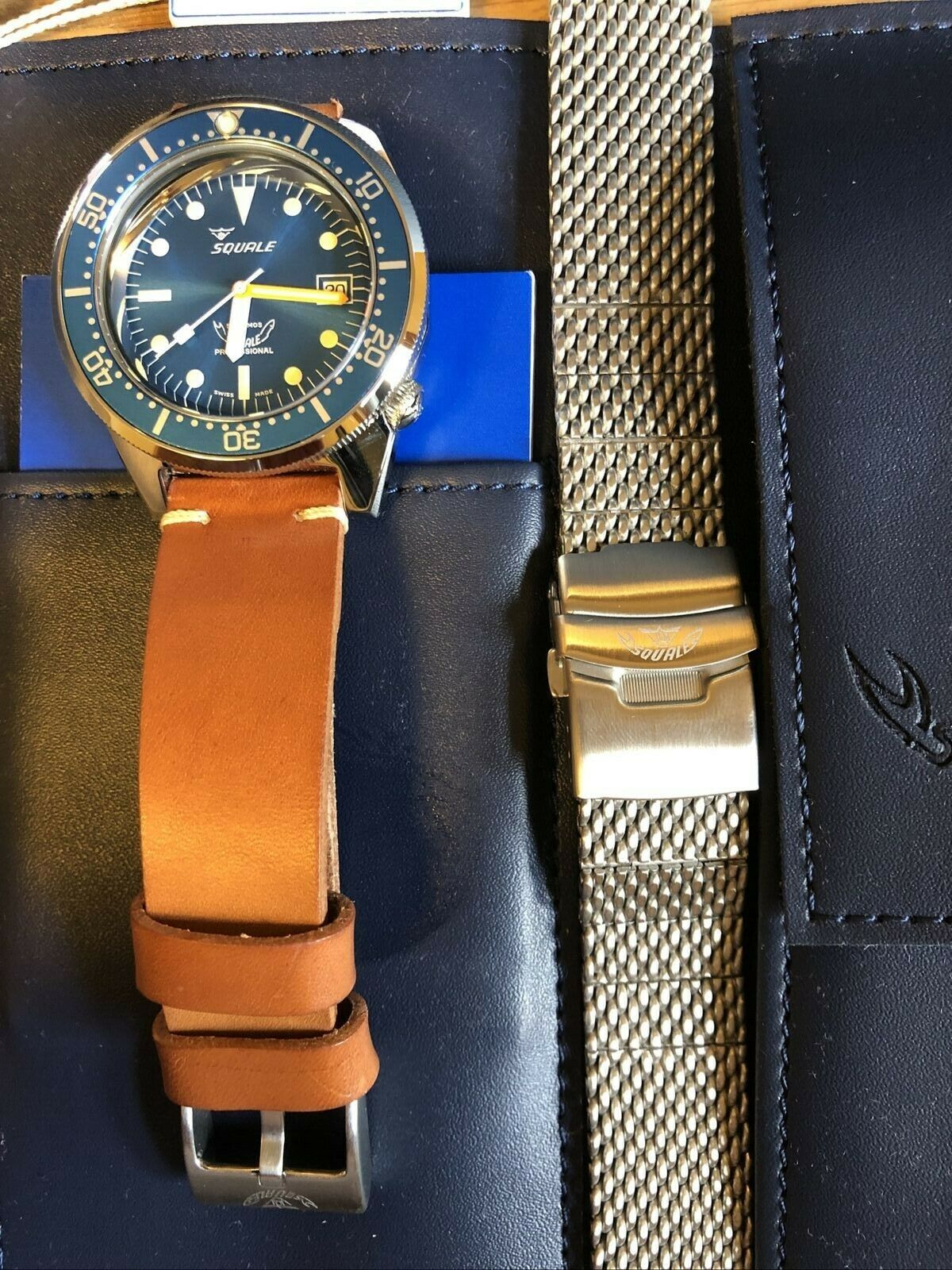 SQUALE 500 METER PROFESSIONAL SWISS AUTOMATIC DIVE WATCH 1521-026-BLR ...