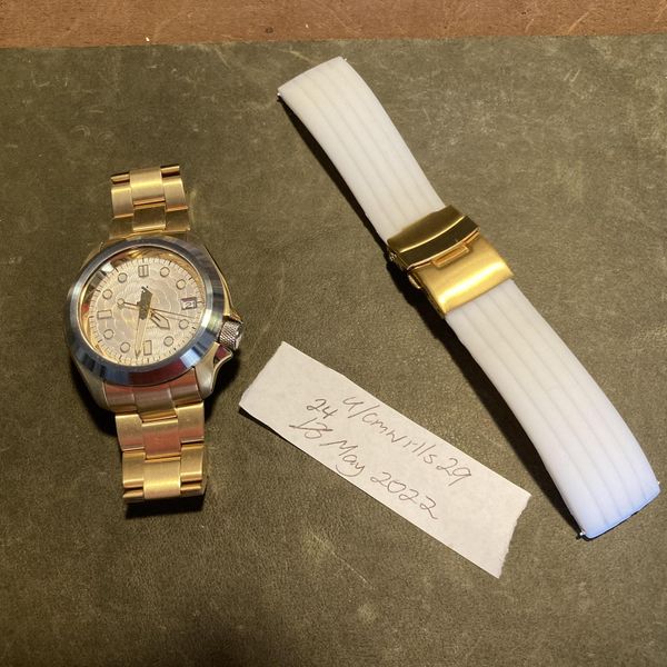 [WTS] Custom Watch Build - Gold SKX007 style case, Reverse SS accents ...