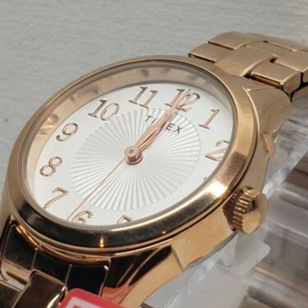 TIMEX BRIARWOOD WOMEN'S ROSE GOLD STEEL EXPANSION BRACELET WATCH ...