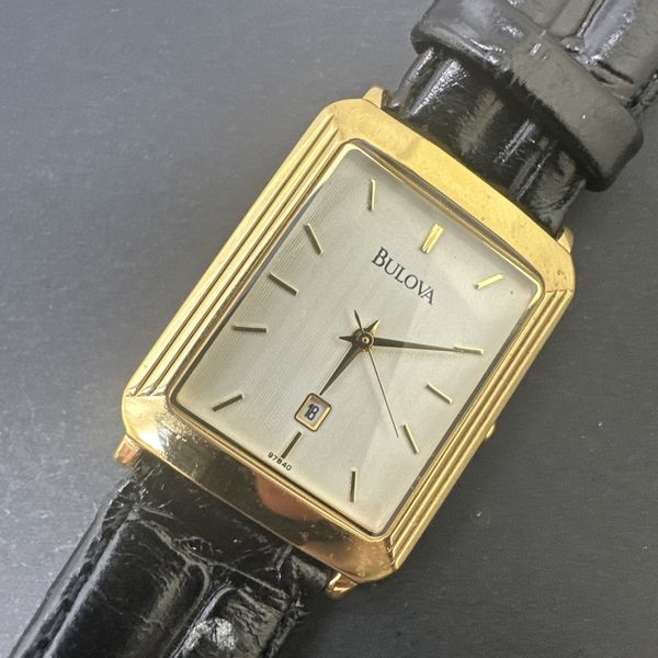 Vintage Bulova A0 Tank Men's Watch Gold Tone 26MM New Battery ...
