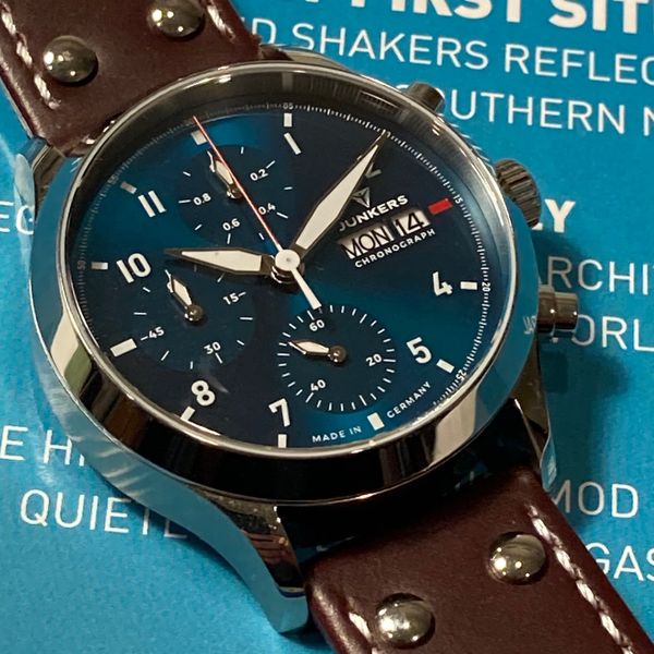 FS/ Junkers Aviator Cockpit Pilot watch, Blue (IWC LPP style) | WatchCharts