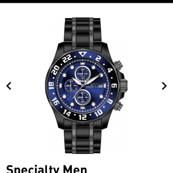 Invicta Specialty 15944 Menâ s Watch Black Band Blue Face | WatchCharts ...