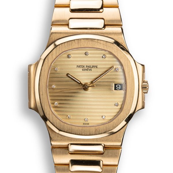 FS: 18K YG Patek Philippe Nautilus 3800 with SWISS Only Champagne Diamond Dial | WatchCharts ...