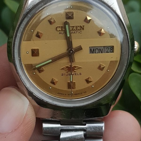 Vintage citizen Automatic 21 jewels Gold dial from Japan | WatchCharts Marketplace