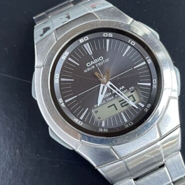 Casio Wave Ceptor WVH-100J Wave Ceptor Men's Atomic Radio Tough Solar ...
