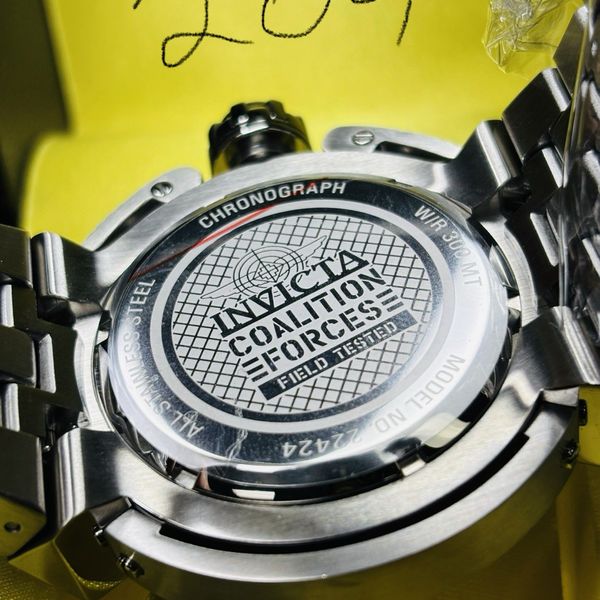 Invicta Coalition Forces Chronograph Blue Dial Steel Watch-REF.22424 ...
