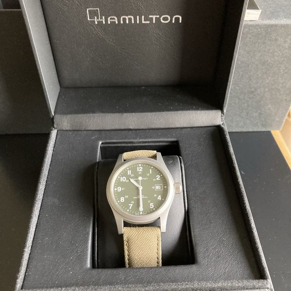 Hamilton Khaki Field Mechanical Watch 38mm Green H694190 **FOR REPAIR ...