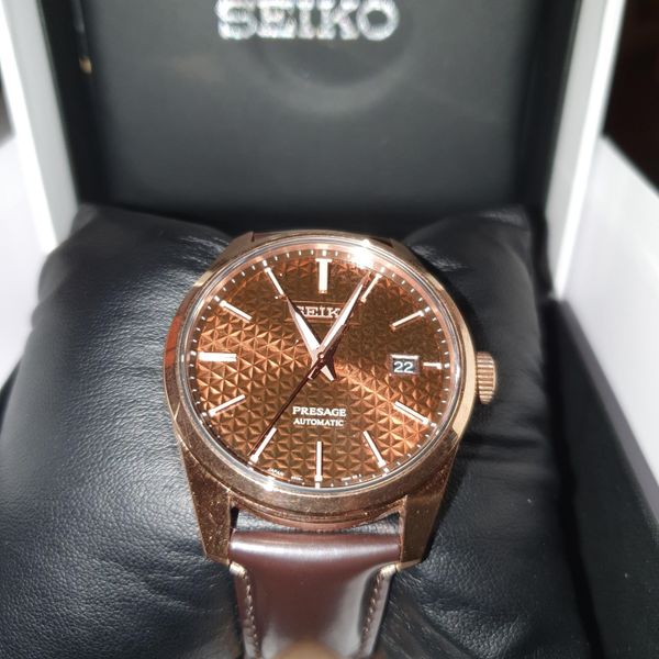 [WTS] Seiko Presage Sharp Edge Series SPB170J1 Rose Gold with Brown ...