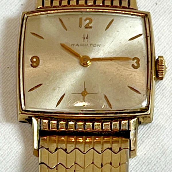 Vintage Men's Hamilton TV Case Watch, 10K RGP Bezel, Works ...