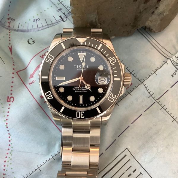FS: Tisell Marine Diver, 40mm, New SS Bracelet, Miyota 9015 ...