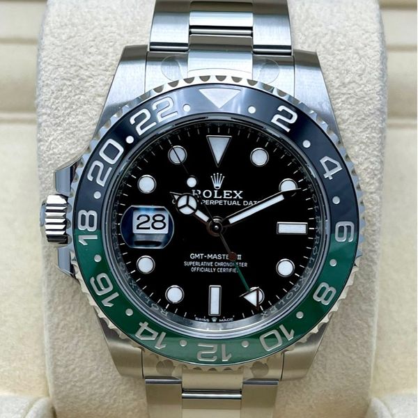 NEW FULL STICKER 10/23 ROLEX GMT Master II Sprite Oyster 126720VTNR ...
