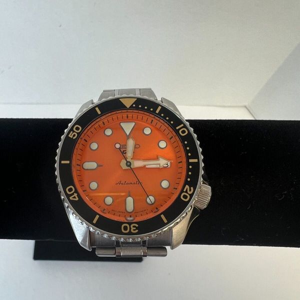 Seiko 5 Sports 4R36-07G0 Orange Dial Automatic Watch | WatchCharts ...