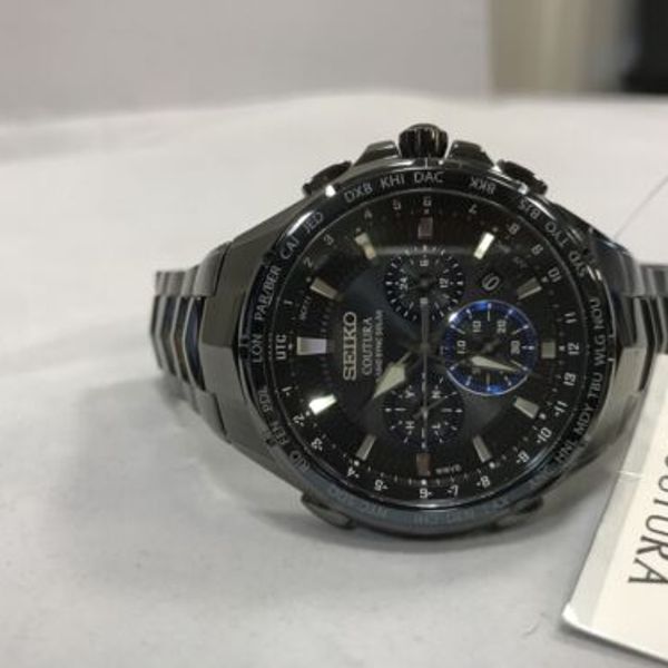Seiko Men's Coutura Stainless Steel Radio Sync Solar Watch - SSG021 MSRP: $695 | WatchCharts
